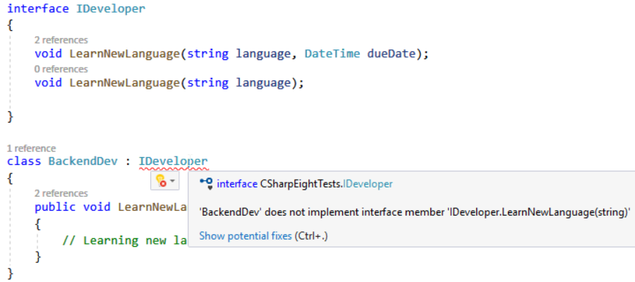 C 8 Default Interface Methods Implementation Codejourney Net